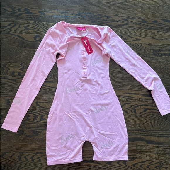 Boohoo | Other | Nwt Barbie X Boohoo Pink Crystal Embellished Unitard ...